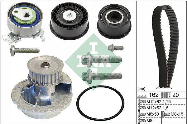 Komplet zupčastog remena (+vodena pumpa) 530044331 - Opel Zafira 99-05