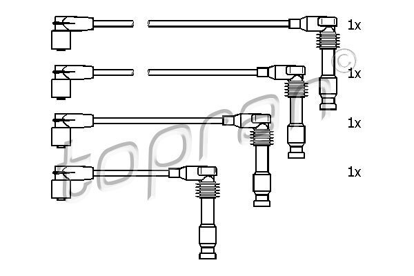 Komplet kablova za paljenje Opel Vectra 88-03