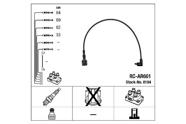 Komplet kablova za paljenje svečica Alfa Romeo 145 94-01
