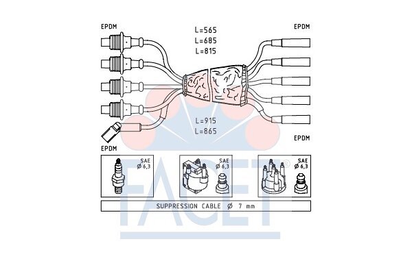 Komplet kablova za paljenje svečica Citroen BX 82-94