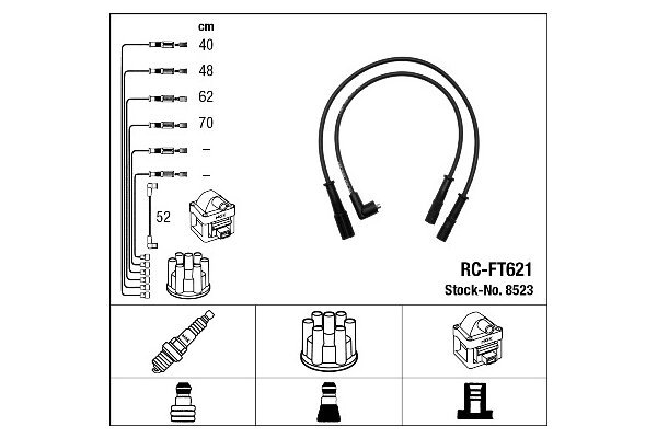 Komplet kablova za paljenje svečica Fiat Panda 80-03