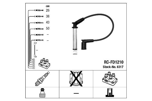 Komplet kablova za paljenje svečica Ford Fiesta 01-09