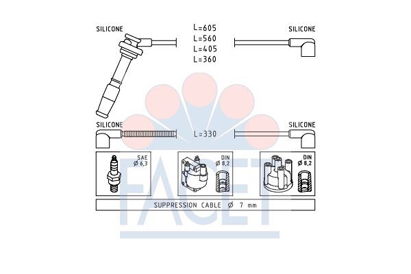 Komplet kablova za paljenje svečica Nissan Primera 90-96
