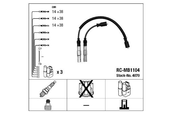 Komplet kablova za paljenje svečica Smart Fortwo 04-07