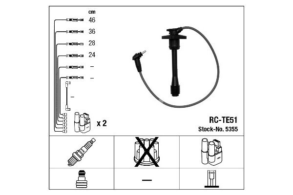 Komplet kablova za paljenje svećica Toyota Corolla 97-02