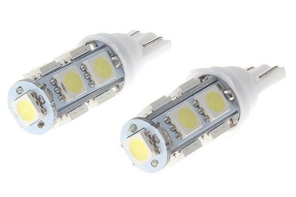 LED sijalice 12V, 9xSMD, bela, 2 komada