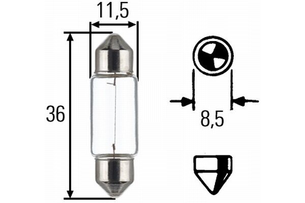 Sijalica C5W, Hella, 10 komada