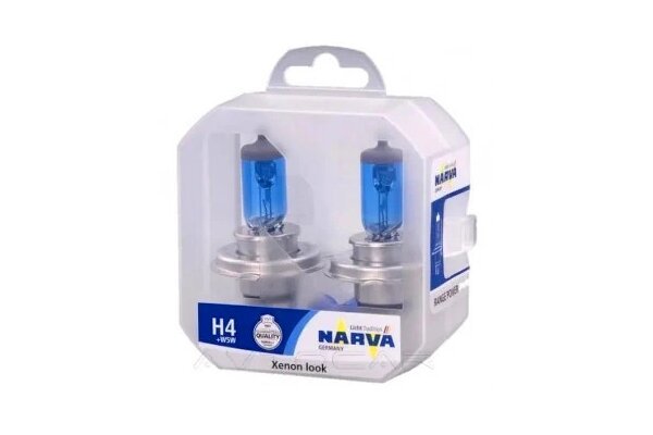 Twin set sijalica NARVA H4 Range Power White 100/90W