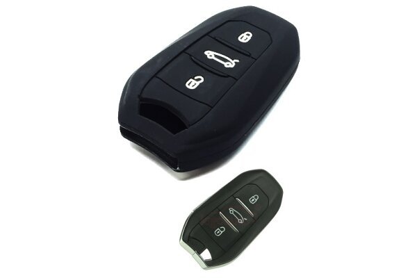 Silikonska zaštita ključeva SEL164 - Peugeot, crna