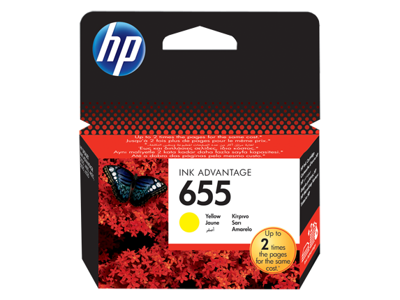 HP 655 Yellow Ink Cart.[CZ112AE] HP Deskjet Ink Advantage 3525, 4615, 4625, 5525, 6525 e-All-in-O