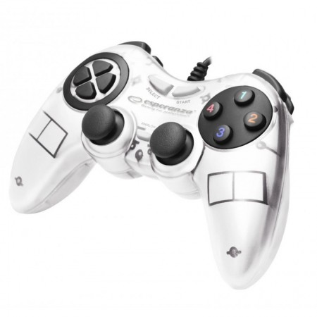 Esperanza EGG105W Gamepad PC USB Fighter BIAŁY