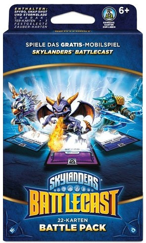 Skylanders Battlecast Battlepack A (Spyro, Snapshot, Stormblade) - 22 cards