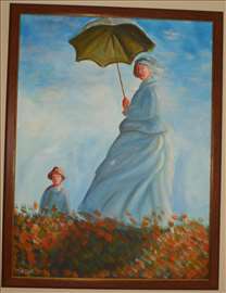 Slika "Madam Bonari i njeno dete", ulje na platnu