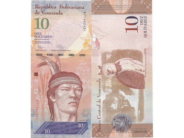 Venezuela 10 bolivares 2014. UNC