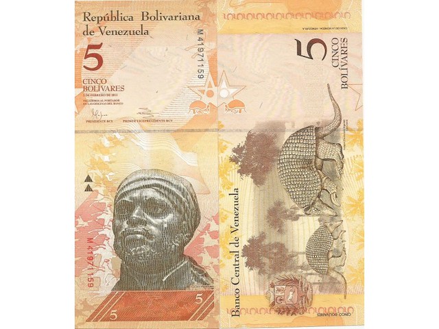 Venezuela 5 bolivares 2011. UNC