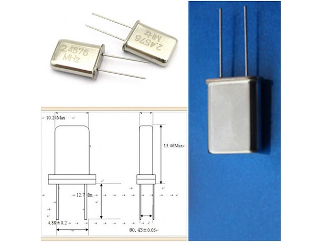 Kvarc kristal 2.4576 MHz