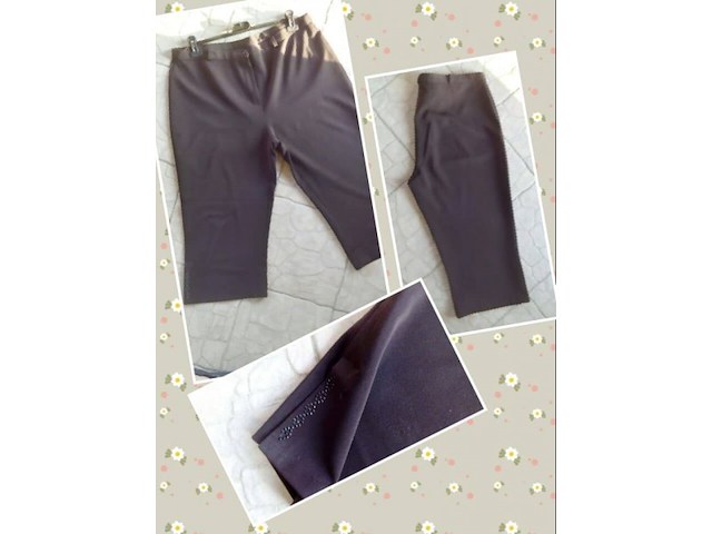 Pantalone 3/4 model nogavica,tamno braon boje