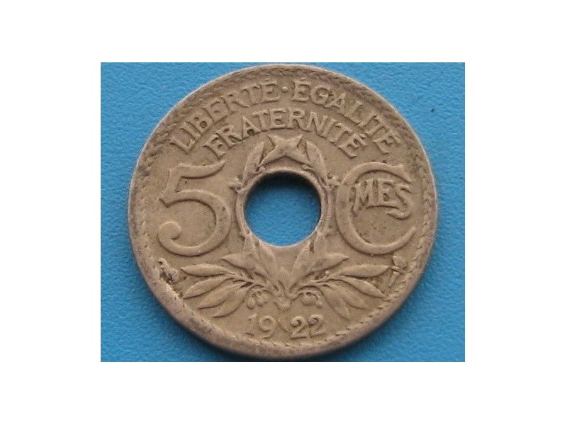 Francuska - 5 centimes 1922