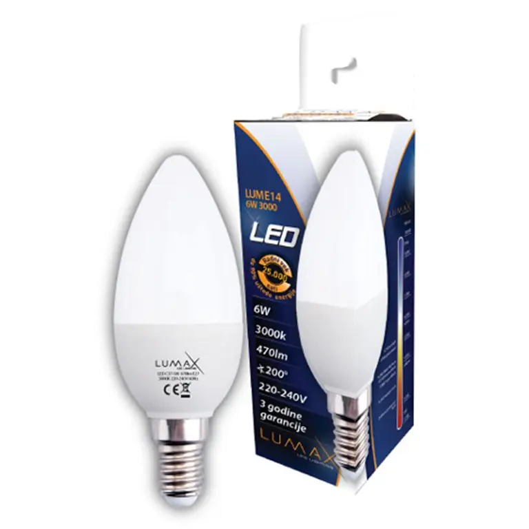 Lumax Lumax LED sijalica E14 6W 3000K