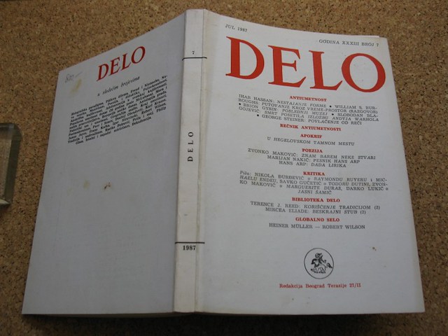 DELO, jul 1987, Antiumetnost