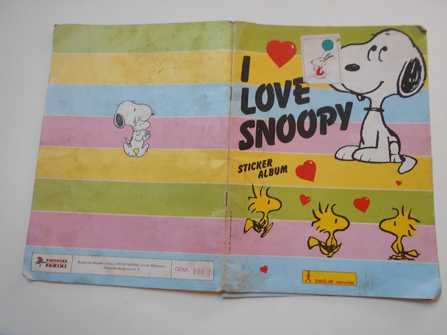 I love Snoopy, Snupi album,dečje novine,panini