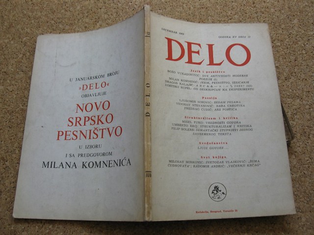 DELO, časopis, decembar 1969, Jezik i pesništvo