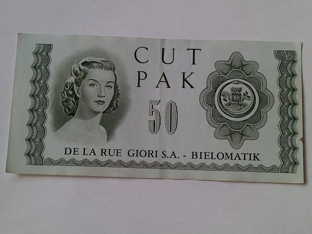 CUT PAK 50 De La Rue Giori S.A. - Bielomatik ???