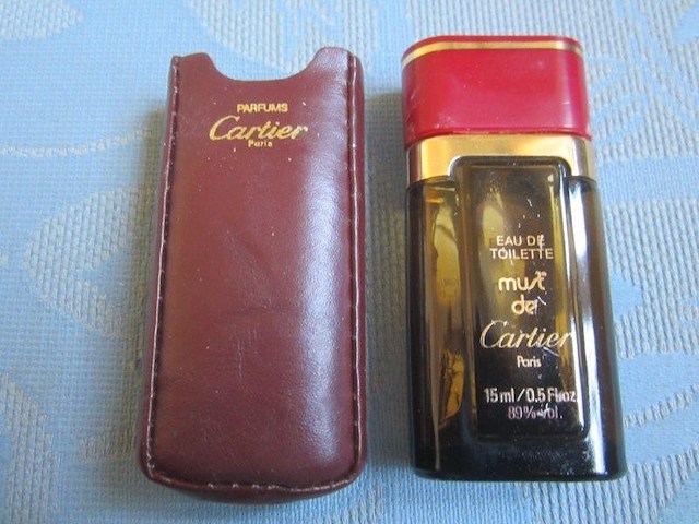 CARTIER Paris - kožna futrola sa flašicom od parfema