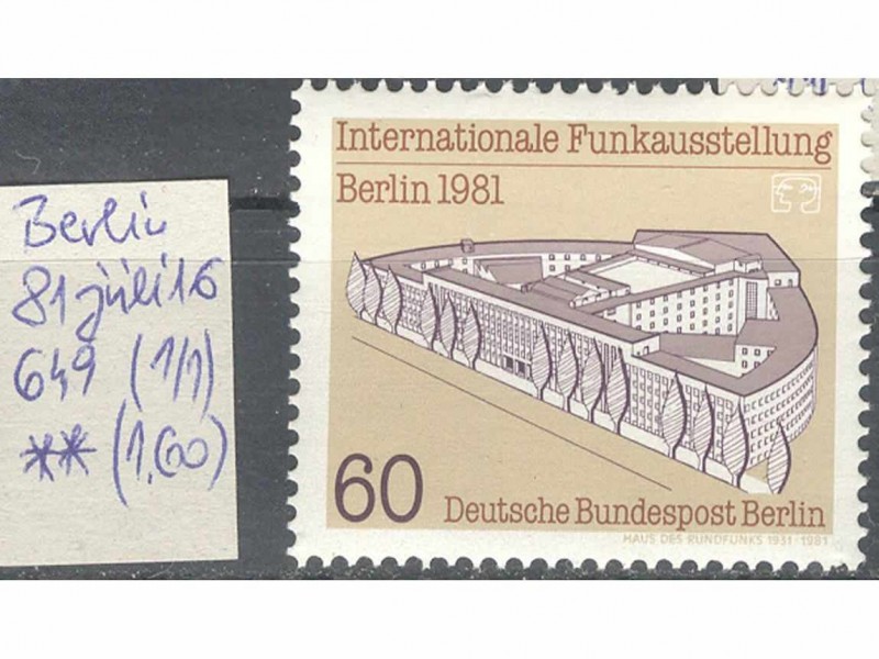 kt031a, 16.jul.1981 DeutscheBPB Mi649 ** 1/1