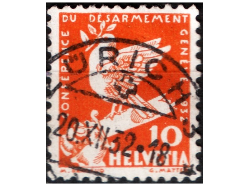 kt059h, 2. feb.1932. Helvetia Mi251(-o-)G1/6