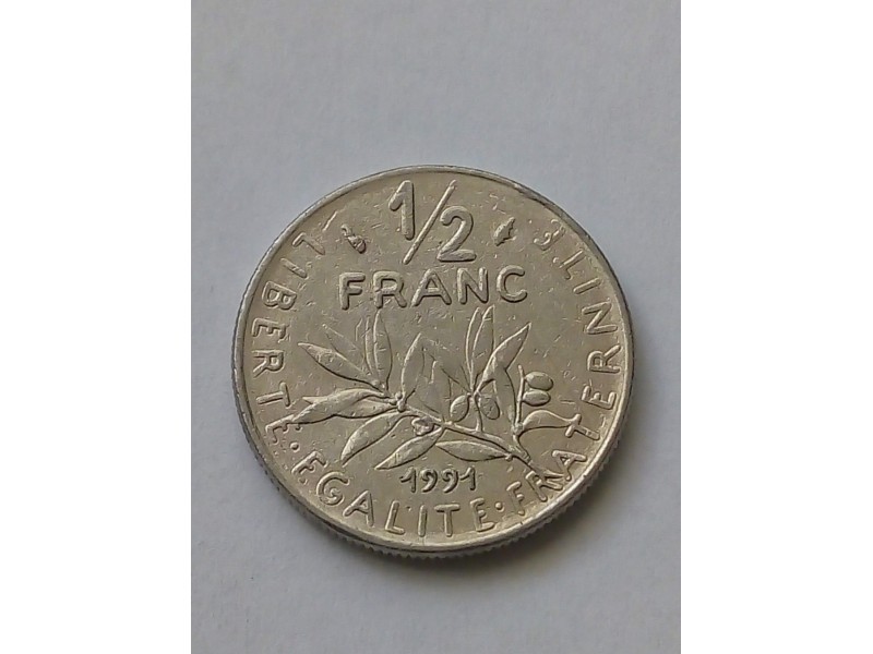 1/2 Franc 1991.godine --- Francuska ---