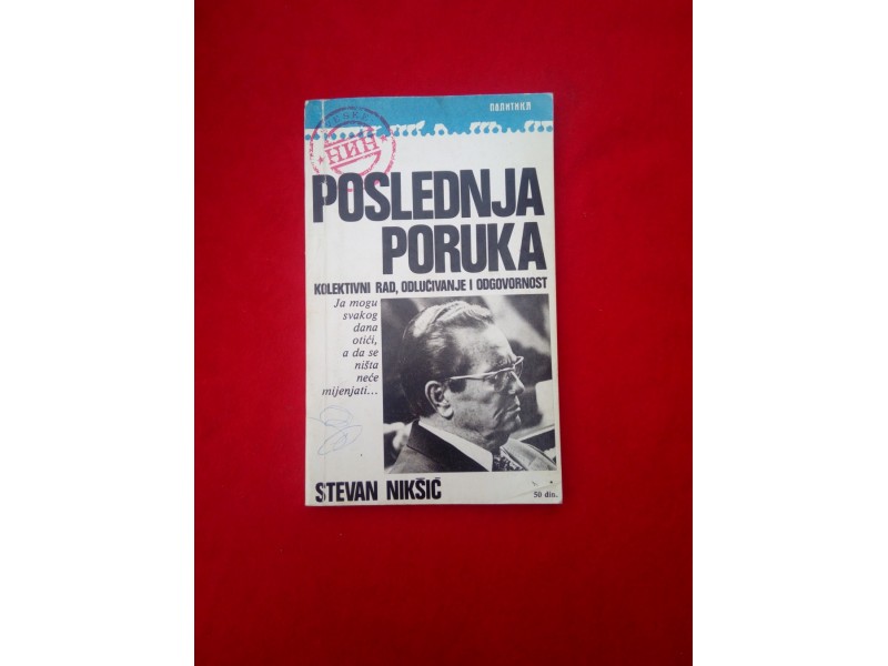 * Poslednja poruka Stevan Nikšić