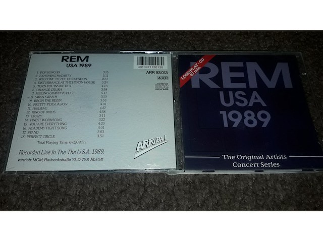 REM - USA 1989 , Bootleg