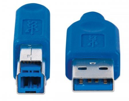 MH kabl USB 3.0 A Muški B Muški, 2m, plavi