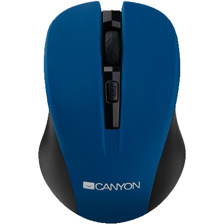 CANYON Mouse CNE-CMSW1(Wireless, Optical 80010001200 dpi, 4 btn, USB, power saving button), Blue (CNE-CMSW1BL)