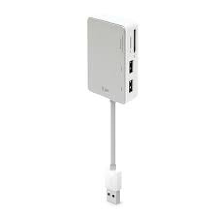 iLuv (ICB718WHT) Card Reader with 2 USB Ports White
