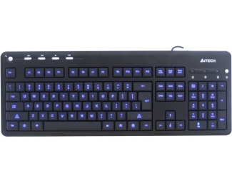 A4 TECH KD-126-1 X-Slim LED BlackLight USB US crna tastatura