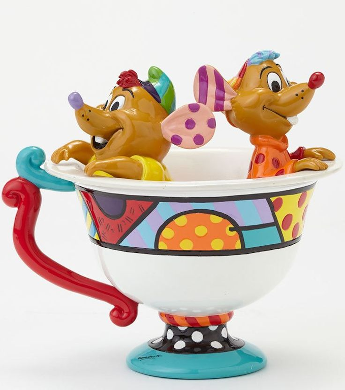 Romero Britto Jaq & Gus In Teacup Figurine