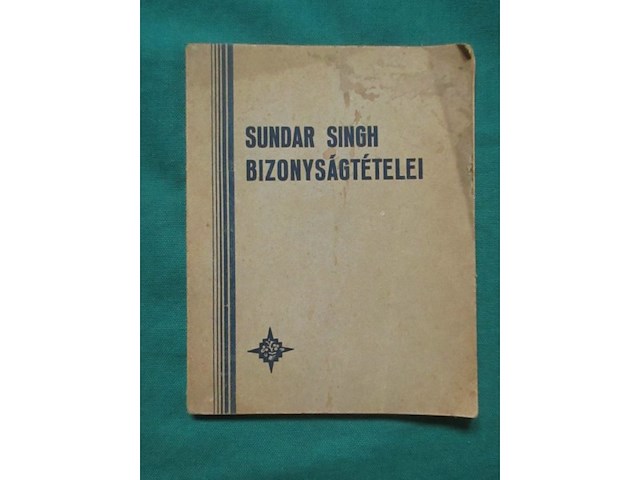 Sundar Singh-Bizonysagtetelei 1930. Knjiga na Mađarskom