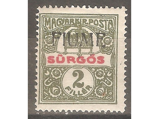 1918 - FIUME Ekspresna marka 2 fil MH ruc.pret.100e