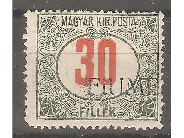 1918 - FIUME Porto 30 fil. MH kat. 400e