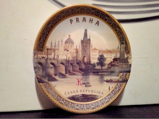Ukrasni porcelanski manji tanjir  PRAHA - Prag