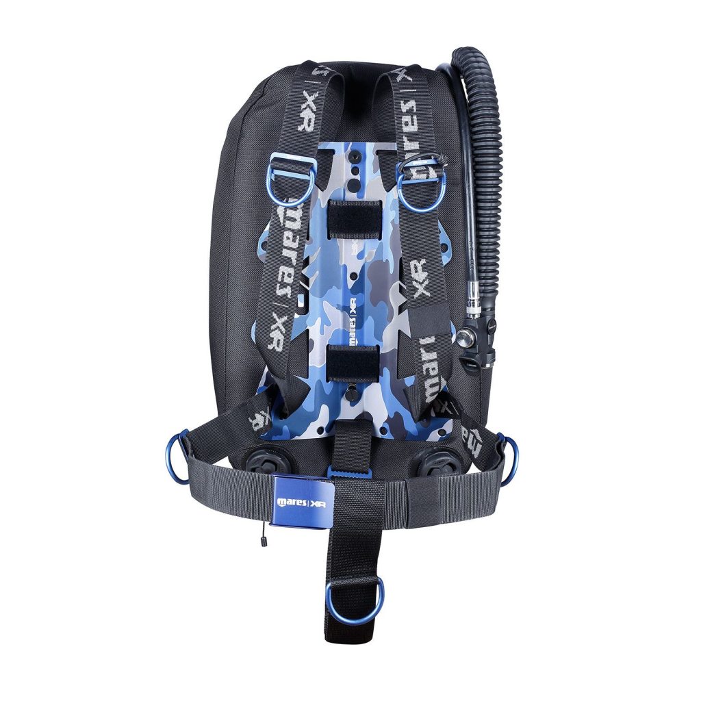 MARES XR BLUE BATTLE SINGLE BACKMOUNT SET