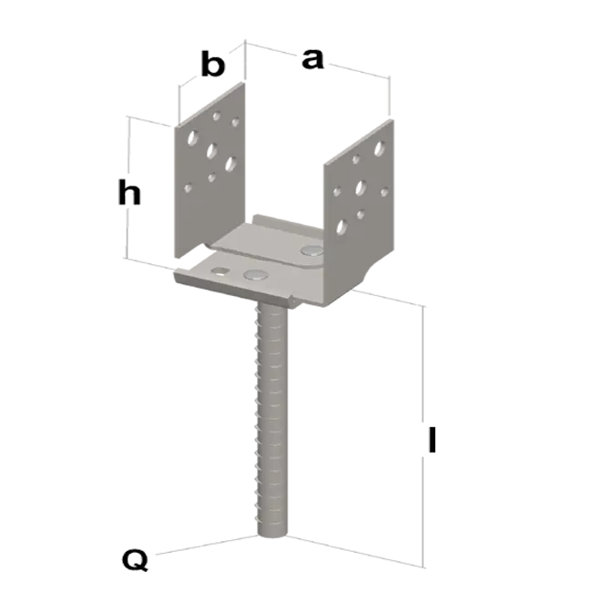 Stopa za grede podesive po širini 70-140x70x105x110x5x150x70x16