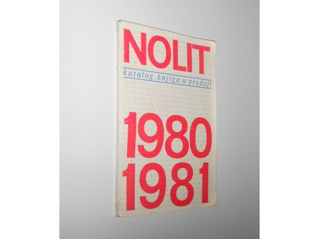 Nolit katalog knjiga, 1980-1981