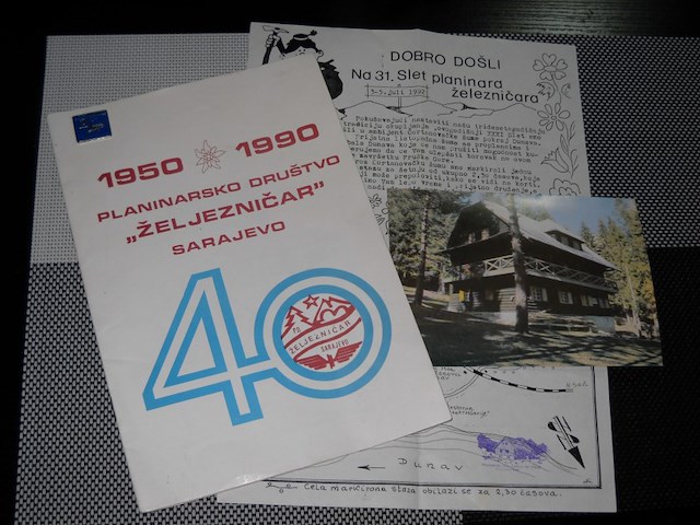 PLANINARSKO DRUŠTVO ŽELJEZNIČAR ZAGREB 1950-1990 SLET