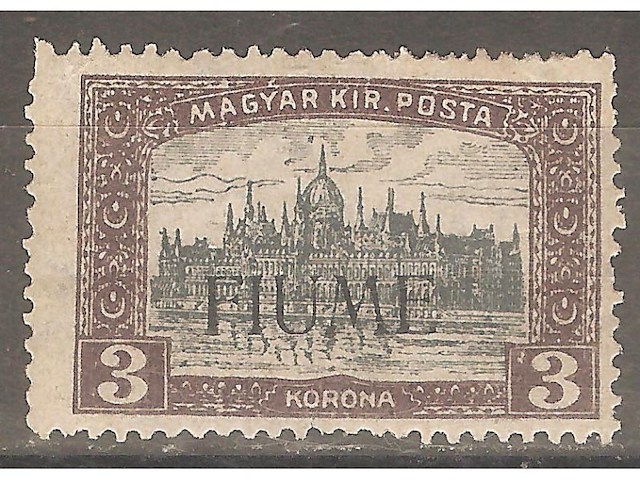 1918 - FIUME Parlament 3 kr MH