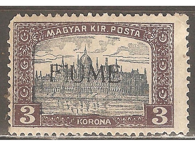 1918 - FIUME Parlament 3 Kr. MH