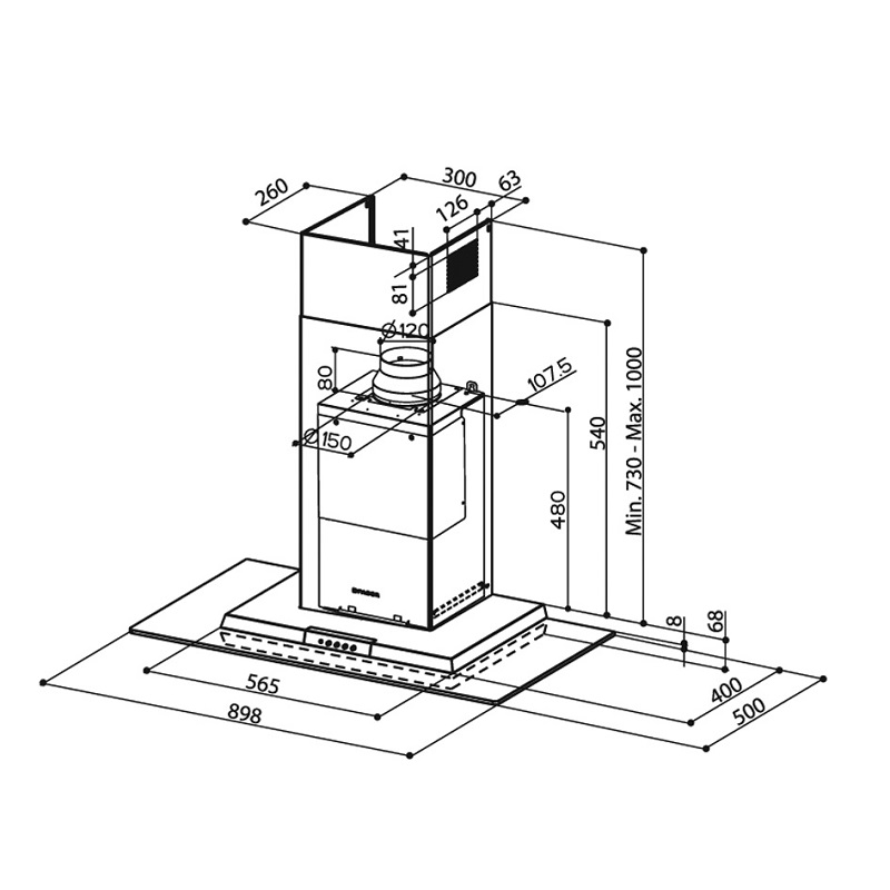 Faber aspirator PREMIO/SP EG10 X/V A90