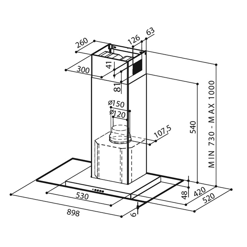 Faber aspirator CLEAR AF X/V A90